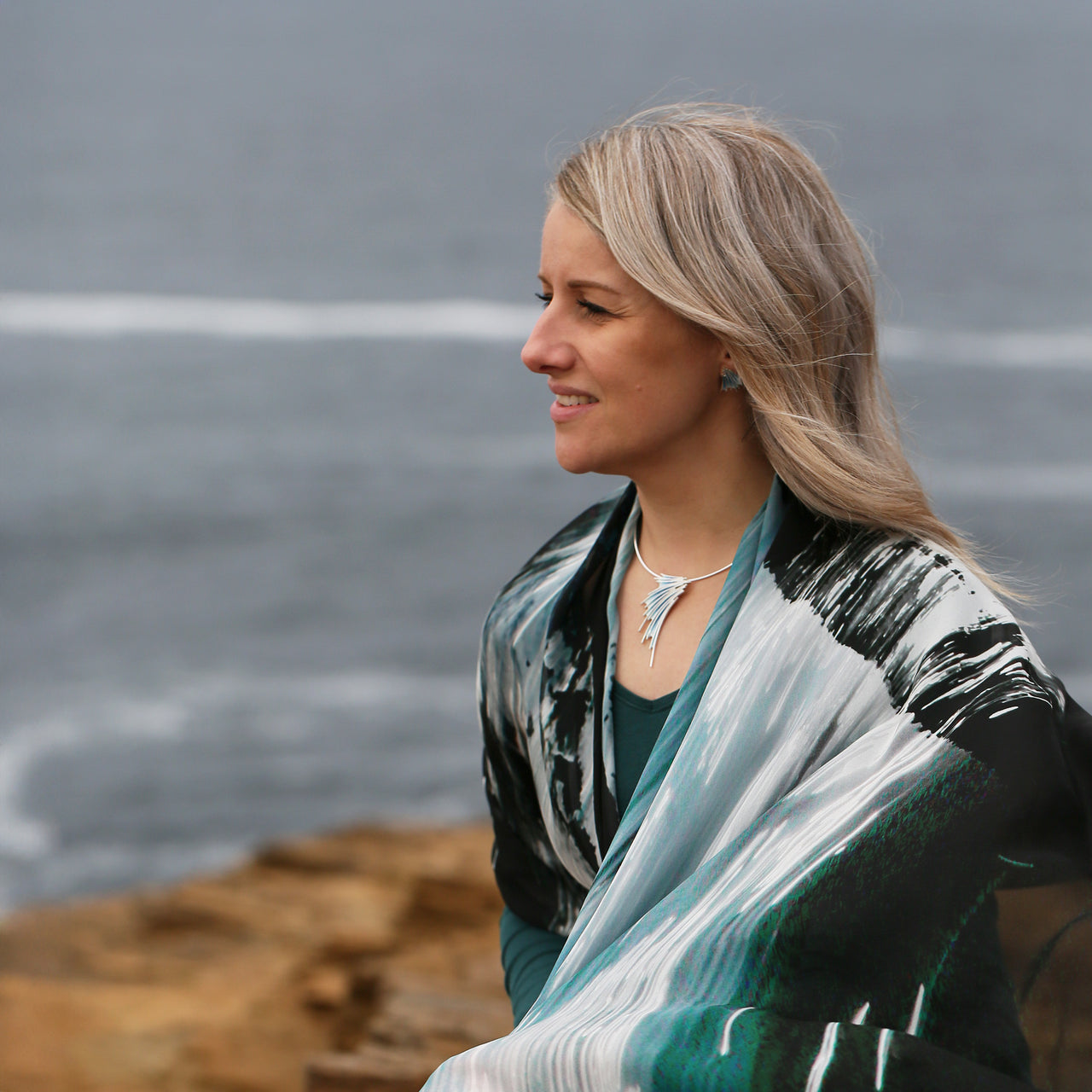 Cascade Silk Scarf – Sheila Fleet Jewellery