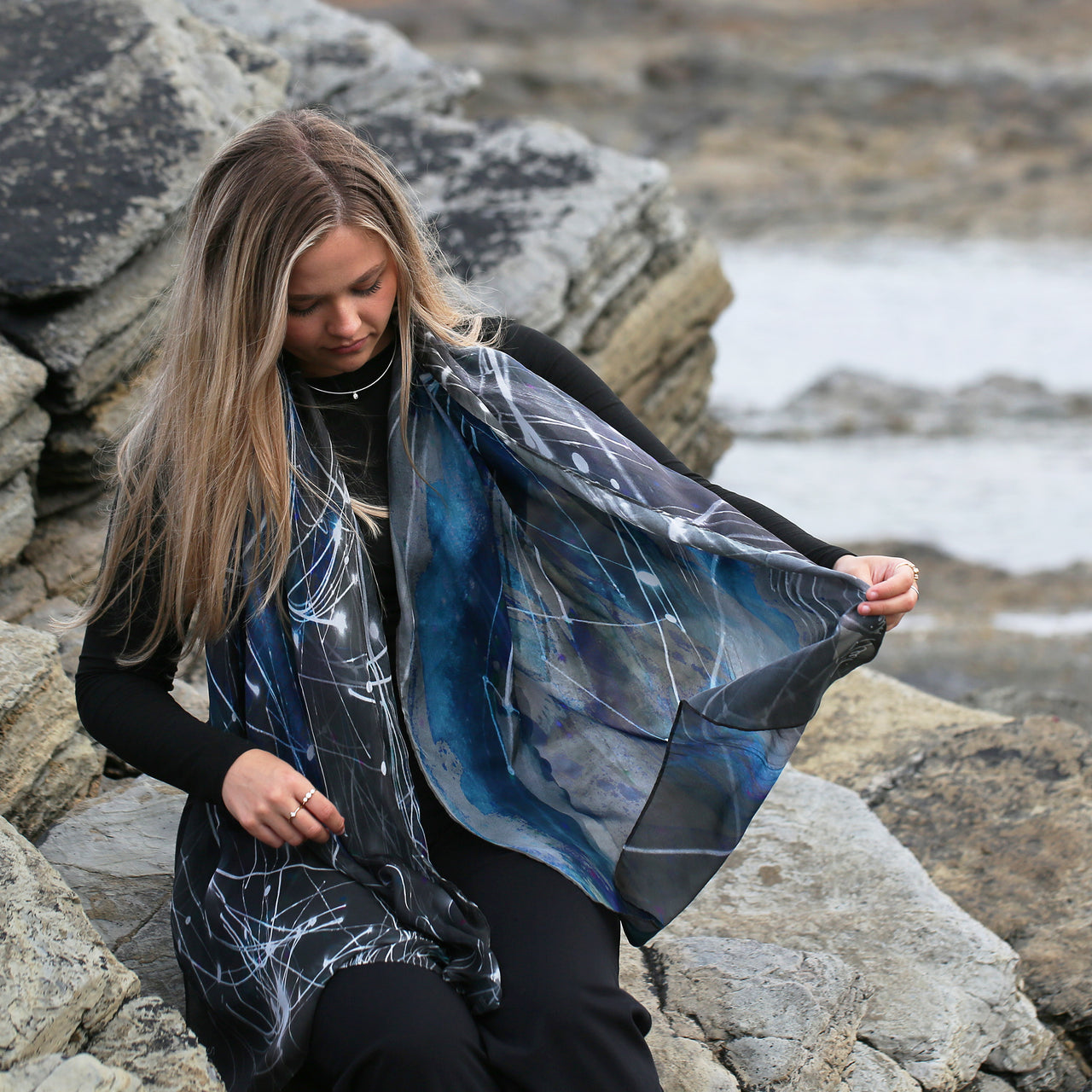 Cosmos Silk Scarf – Sheila Fleet Jewellery