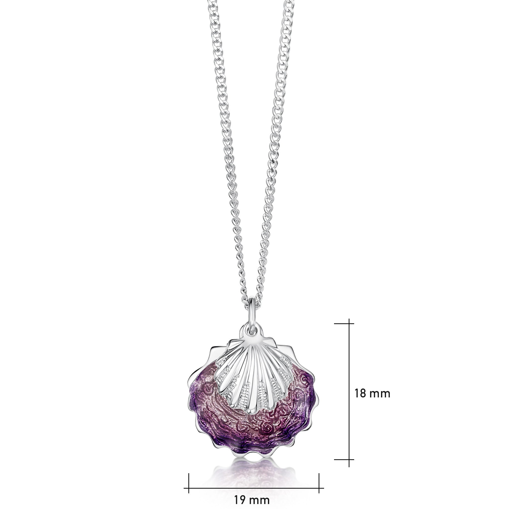 Scallop Small 2-Part Pendant in Scallop Pink Enamel – Sheila Fleet ...