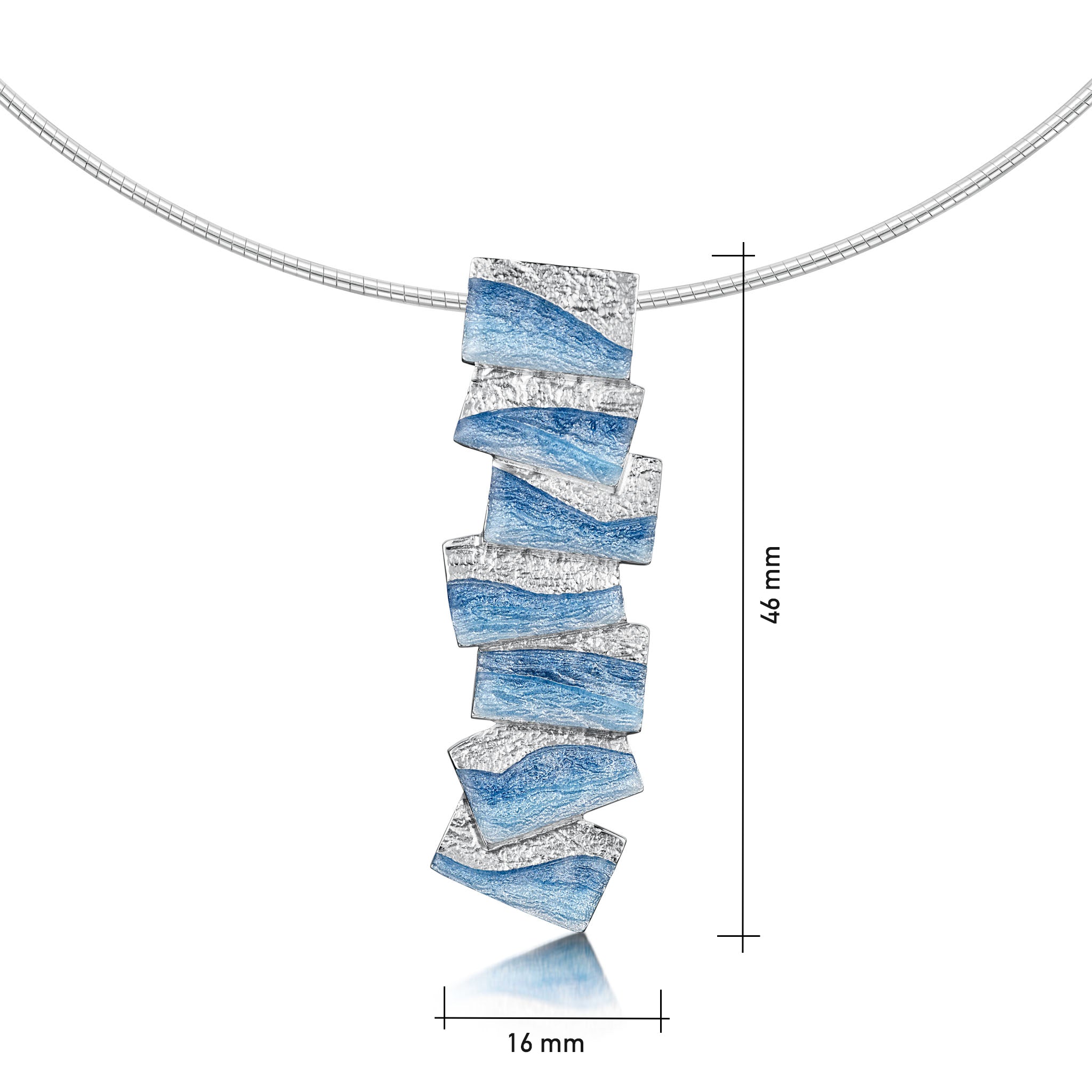 Flagstone Dress Necklace in Slate Enamel – Sheila Fleet Jewellery