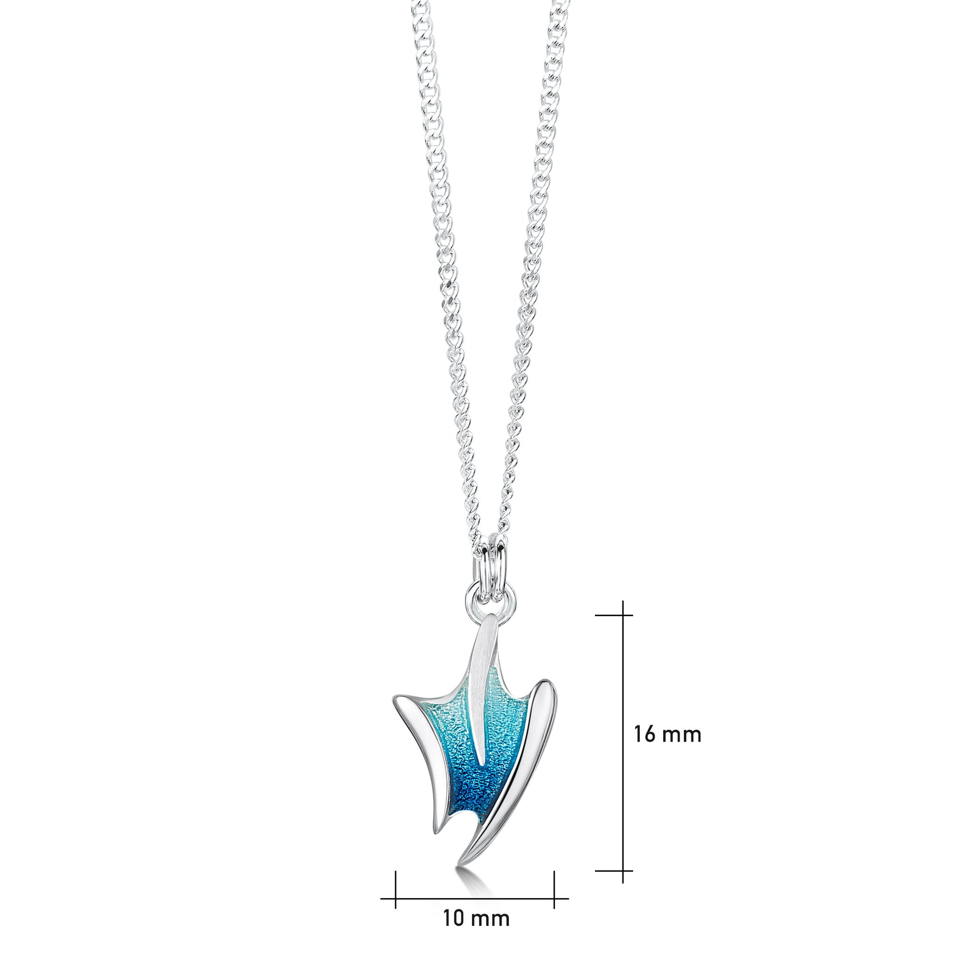 Sea Motion Petite Pendant Necklace in Tempest Enamel – Sheila Fleet ...