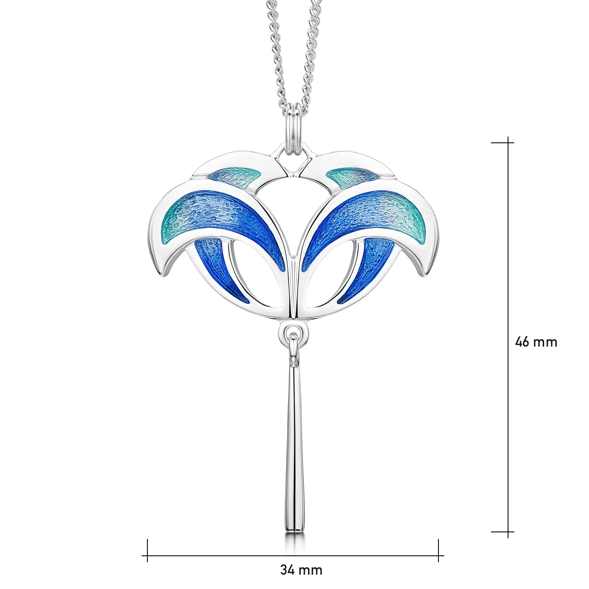 Summer Splash Enamel Pendant Necklace in Sterling Silver – Sheila Fleet ...