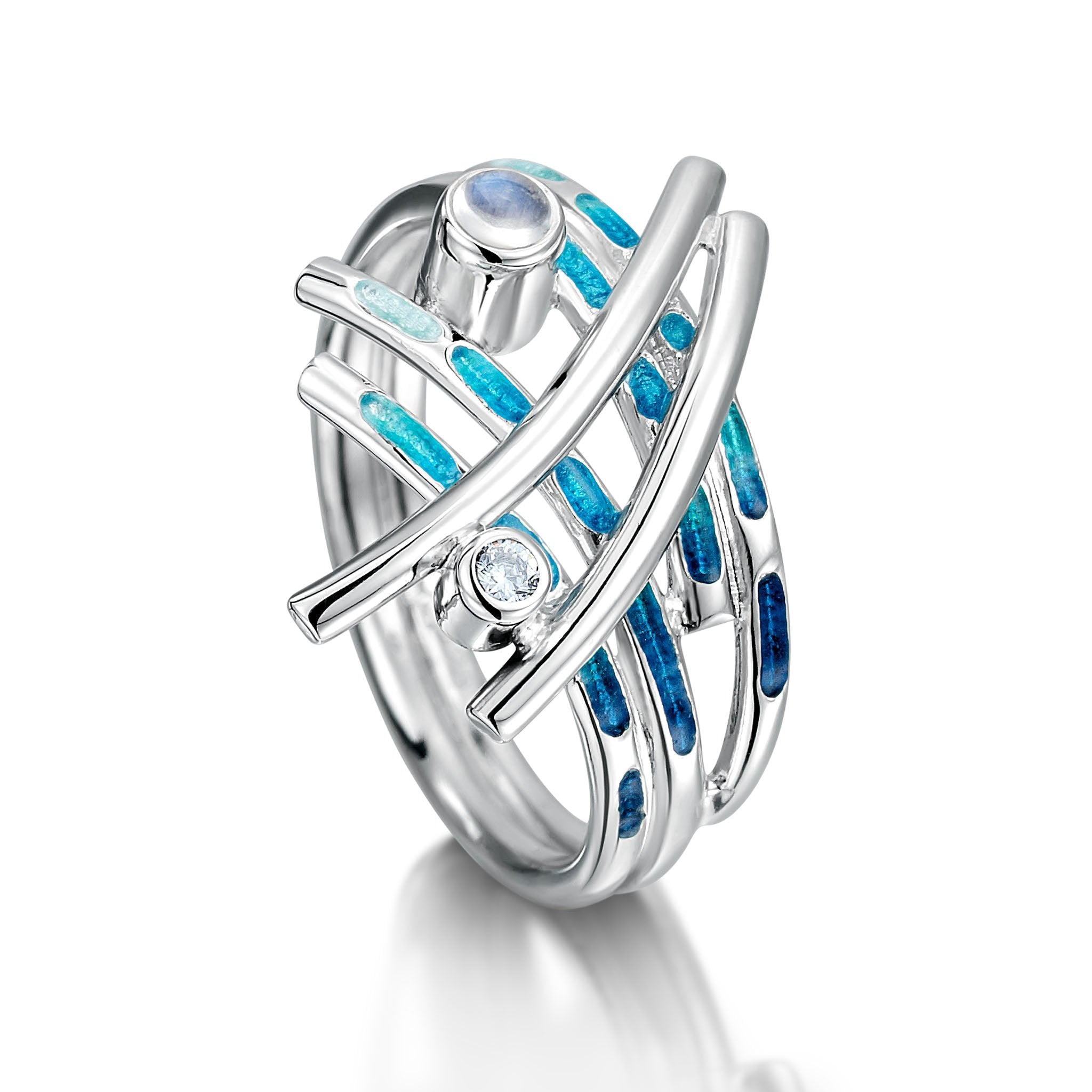 Sheila Fleet Wild Grasses Silver Enamel Ring – Sheila Fleet Jewellery